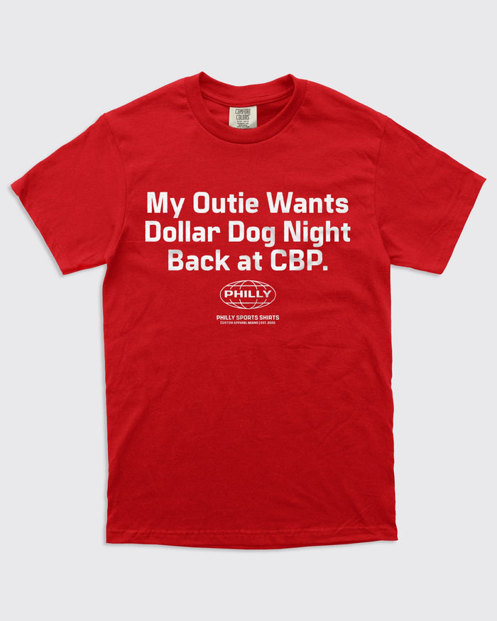 My Outie Wants Dollar Dog Night Back at CBP Shirt - Philly Sports Shirts
